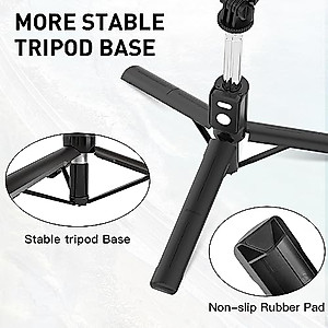 LOSODONA 44" Selfie Stick Tripod Cell Phone Tripod Bluetooth Selfie Stick Wireless Remote Tripods Compatible iPhone 14 13 12 pro Max, Android Samsung S23 S22(Black)