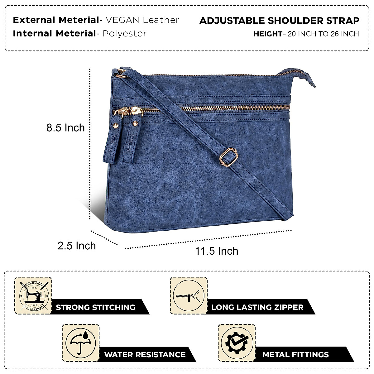 ESTALON Leather Crossbody Bags for Women - Purses Women's Shoulder Sling Handbags (Tan2)