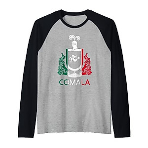 Comala Colima Estado De Mexico Escudo Eagle Aguila Raglan Baseball Tee