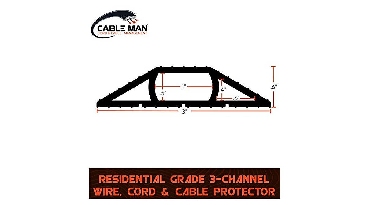 Cable Man Cord Cover - Durable Cable Management Solution