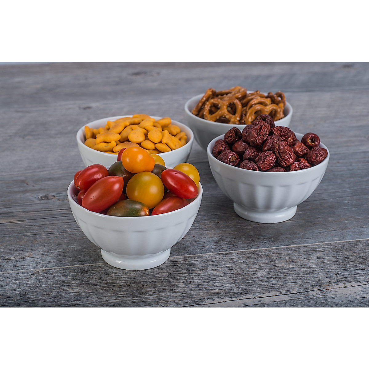 BIA Cordon Bleu 16-Ounce Fluted Bowl, Set of 4, White (900107S4SIOC)