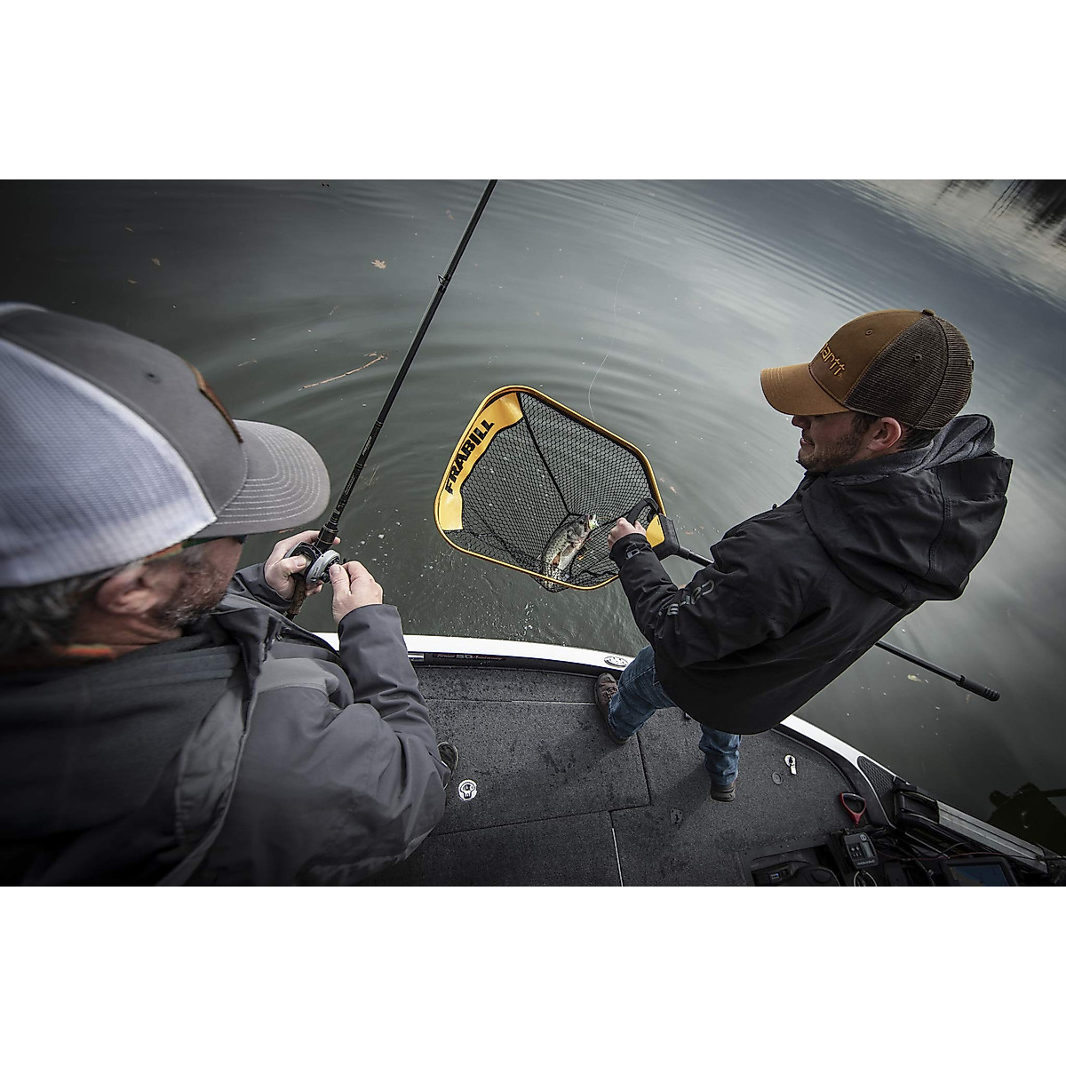 Frabill Trophy Haul 1821 Fishing Net, Black and Gold (FRBNX18S)