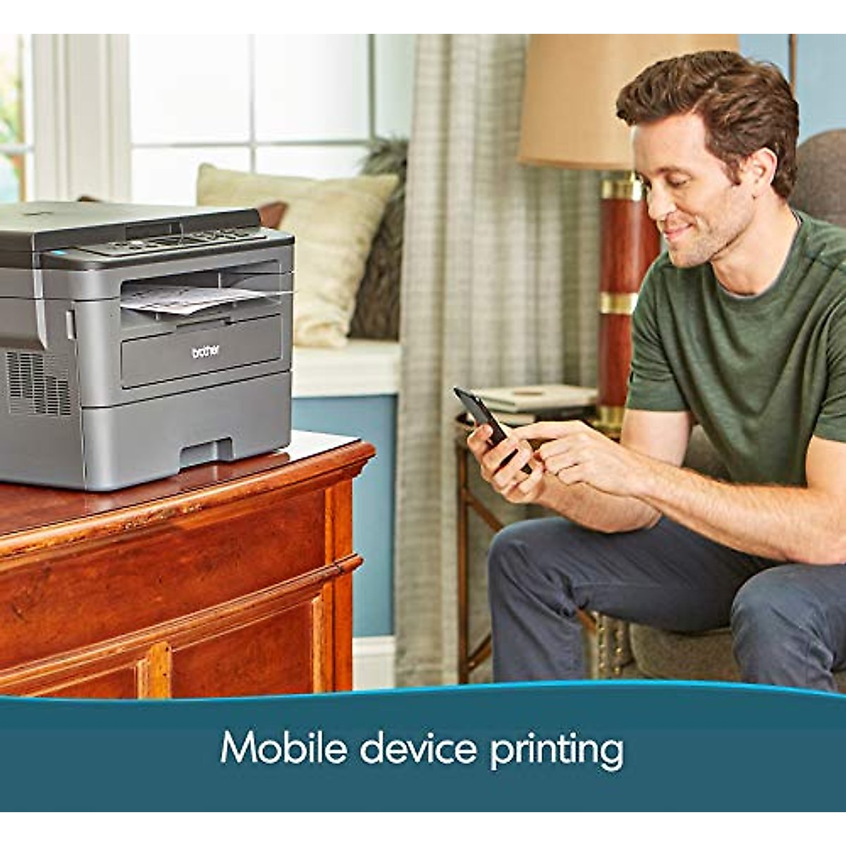 Brother HL-L23 90DW Series Compact Wireless Monochrome Laser All-in-One Printer - Print Scan Copy - Mobile Printing - Auto Duplex Printing - Up to 32 Pages/Minute - 2-line Display + HDMI Cable