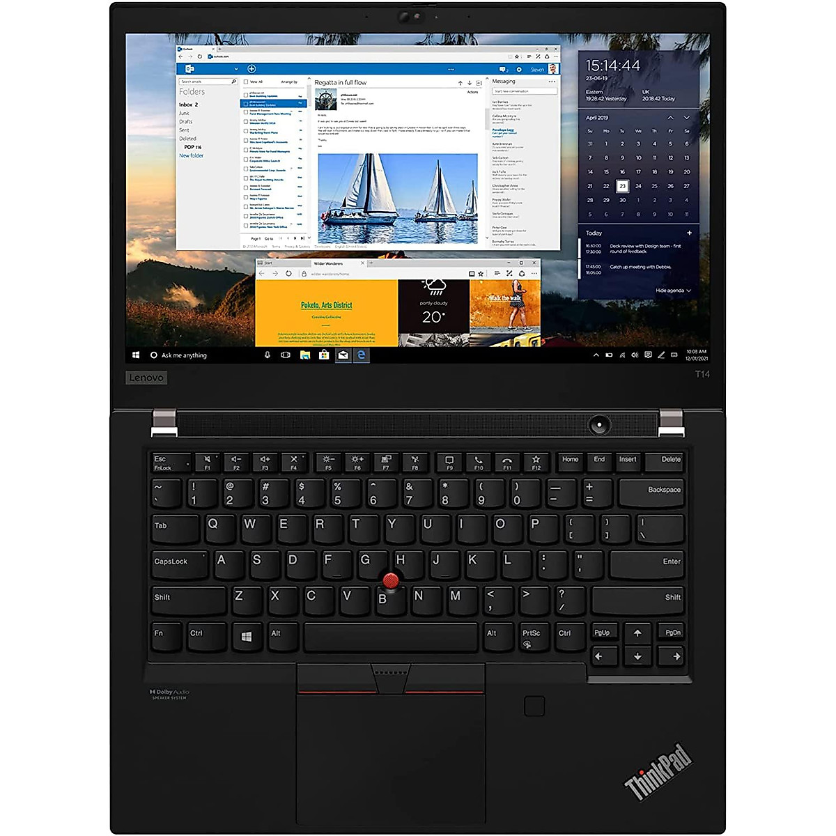 Lenovo ThinkPad T14 Gen 2 Business Laptop 14.0" Touchscreen FHD IPS (AMD Ryzen 5 Pro 5650U, 32GB RAM, 512GB PCIe SSD, AMD Radeon, Fingerprint, Thunderbolt 4, WiFi 6E, Win10Pro) w/Dockztorm Dock