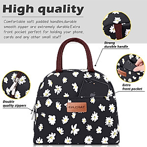 BALORAY Lunch Bag Women Men, Double Deck Lunch Box Insulated Lunch Bag for Adults Work Office Picnic, Leakproof Cooler Bag with Adjustable Shoulder Strap