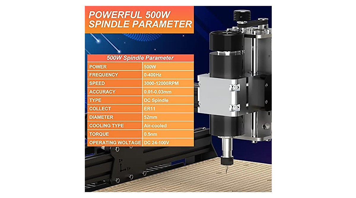 500W CNC Router Machine for Easy Metal & Wood Engraving