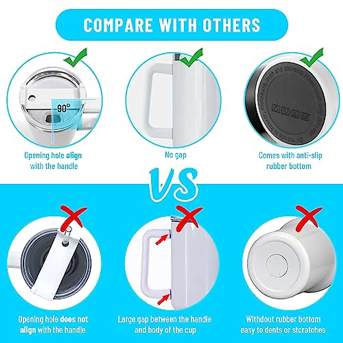 40oz Sublimation Tumbler With Handle And Straw Lid, Stanley Dupe 40oz Sublimation Tumbler With Removable Handle,Stainless Steel Double Wall Insulated Tumbler Blanks For Heat Transfer