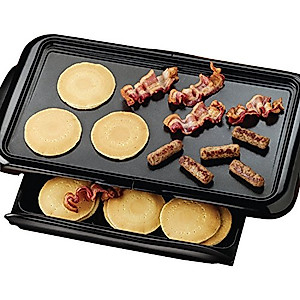 Brentwood TS-840 Non-Stick Electric Griddle with Drip Pan, 10 x 20 Inch, Black