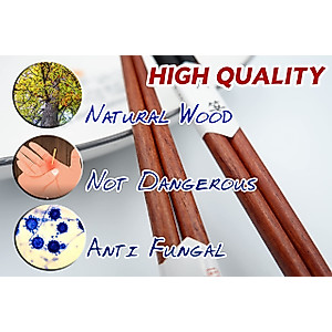 Chopsticks 2 Pairs Reusable Japanese Wooden Chopsticks for Sushi, Noodles as Ramen, Udon, Soba, Pho Dishwasher Safe 9 inches