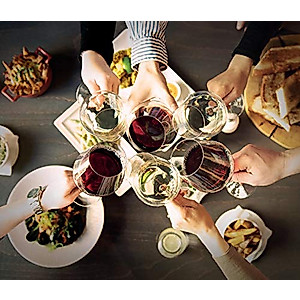 Wine Glasses Set of 4-14 oz White Wine Glasses, Unique Wine Glass Set, European Wine Glass Set, Dishwasher Safe Red Wine Glasses Set of 4, Large Bowl Crystal Wine Glasses, Gifts for Couples