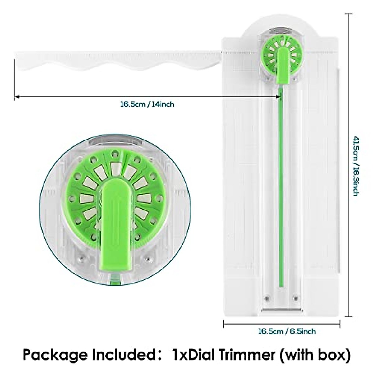 12-Shapes in 1 Craft Paper Edge Cutter,Paper Dial Trimmer Dial Trimmer With Measurements Paper Cutter Machine for Scrapbooking Decorative Wave Edges Cutting Tool Zig Zag Cutting Tool for Photo Card