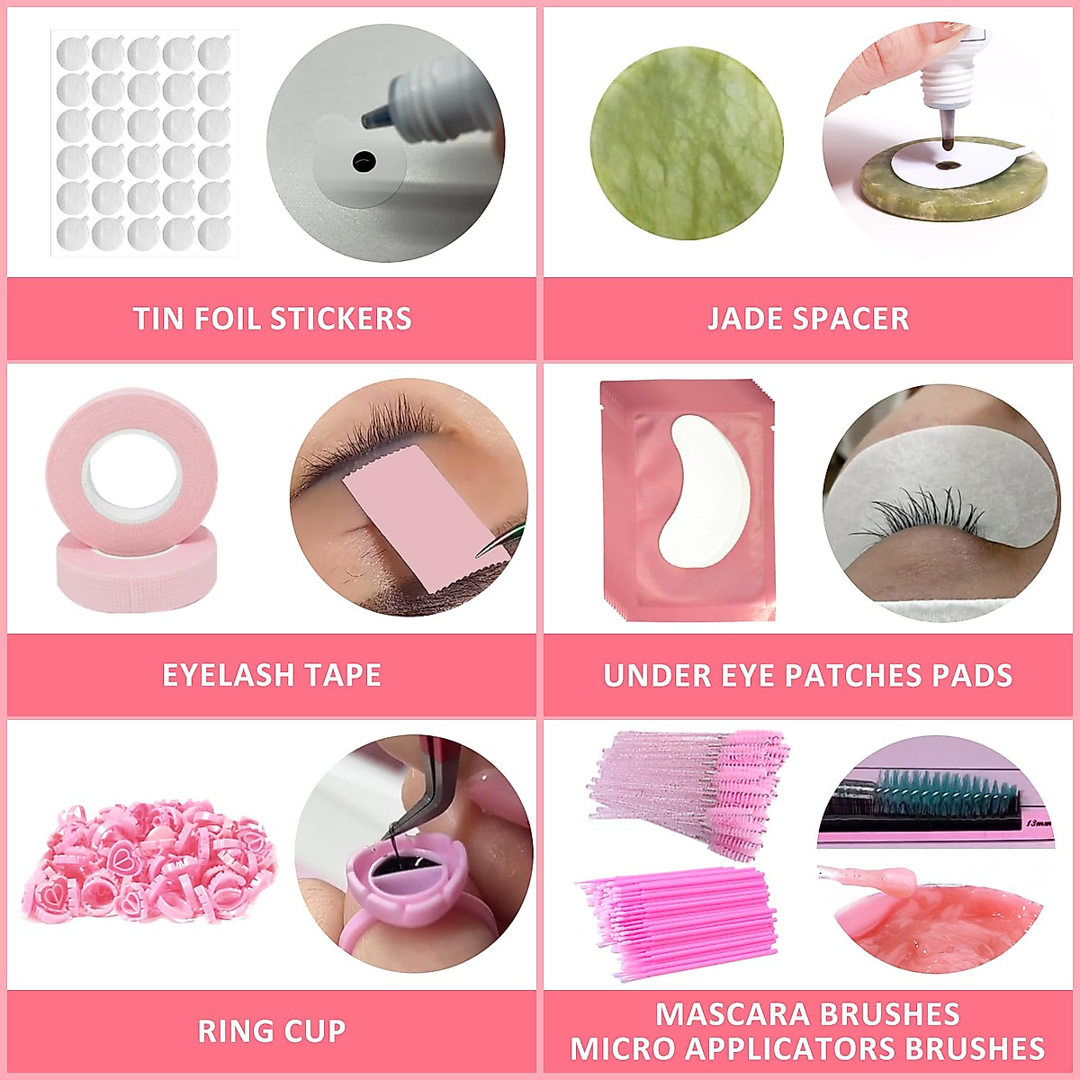 VEYES INC Lash Kit For Eyelash Extensions Beginners, Starter practice lash tech With Mannequin Head Practice Exercise Set, Individual Lashes, Lash Glue, Lash Extension Tweezers