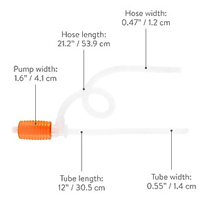 Water & Fuel Transfer Pump Siphon - Large Squeezing Gas Siphon for Lawn Mowers & Manual Pumping Petrol, Water Syphon, Alcohol and more! - Siphon Pump for Gasoline (By Luigi's)