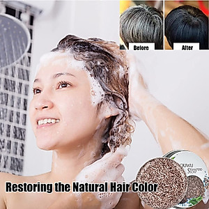 FNIUANF 3 Pieces Hira Darkening Shampoo Bar, Hira Shouwu Darkening Shampoo Bar, Archic Organic Hair Darkening Shampoo Bar Unisex, Natural Organic Conditioner and Maintenance (3 Pieces,Polygonum)