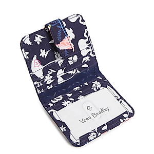 Vera Bradley Cotton Finley Small Wallet with RFID Protection, Flamingo Party