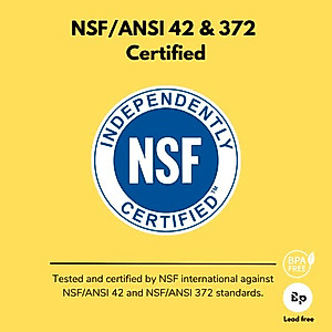 Max Strength Pro Water Filters Replacement for Brita® Pitchers & Dispensers, Classic 35557, OB03 Mavea® 107007, & More, NSF Certified, 1 Year Filter Supply, Fits Brita Classic, Mavea Classic, 6 Count