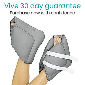 Xtra-Comfort Heel Protector Cushion (Pair) - Foot Boot for Swollen Feet, Sore Ankles, Pressure Ulcers, Sleeping and Recovering Post Surgery - Elevator Leg Rest Protection for Pain Relief - Washable