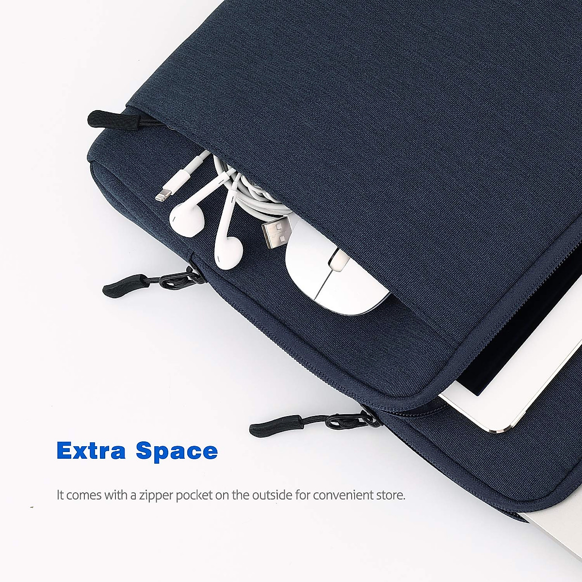 Dadanism 13 Inch Tablet Sleeve Shoulder Bag Carrying Case for iPad Pro 13" M4 2024, iPad Air 13" 2024, iPad Pro 12.9" M2, Galaxy Tab S10+ Plus/S9 FE+/S9+ Plus 12.4", reMarkable Paper Pro 11.8", Indigo