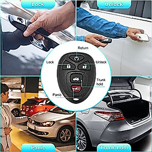 X AUTOHAUX 315MHz KOBGT04A Keyless Entry Remote Car Key Fob for Chevy Malibu 2004-2012 for Pontiac G6 05-10 G5 07-09 Grand Prix 05-08 for Buick LaCrosse 05-09 22733524 5 Buttons