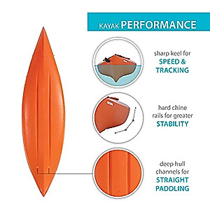 Lifetime 90321 Glide 98 Sit-in Kayak, Paddle Included