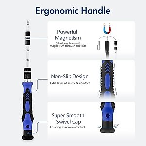 XOOL 140 in 1 Precision Screwdriver Set, Professional Computer Laptop Repair Tool Kit, Electronics Repair Tool with 120 Magnetic Bits, Compatible for Macbook, iPhone, Game Console, Tablet