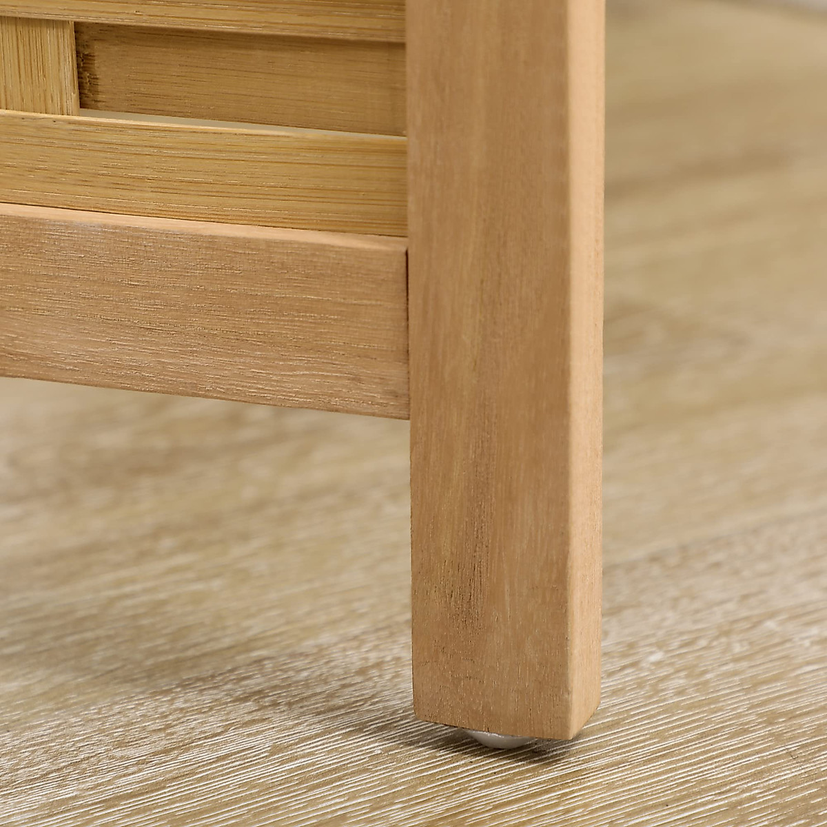 HOMCOM 4 Panel Room Divider, 5.5' Tall Bamboo Portable Folding Privacy Screens, Hand-Woven Double Side Partition Wall Dividers for Home Office, Natural