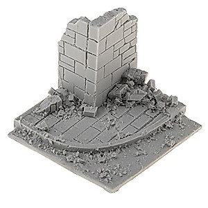 Almencla 1/35 Scale City Ruins Mini Resin Model Kit Unpainted 6x5.5x5cm
