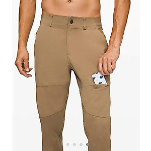 Lululemon Mens Mile View Pant 30" L Bike Camping Hiking Friendly Pants Water Repllent -Brown-Size 32