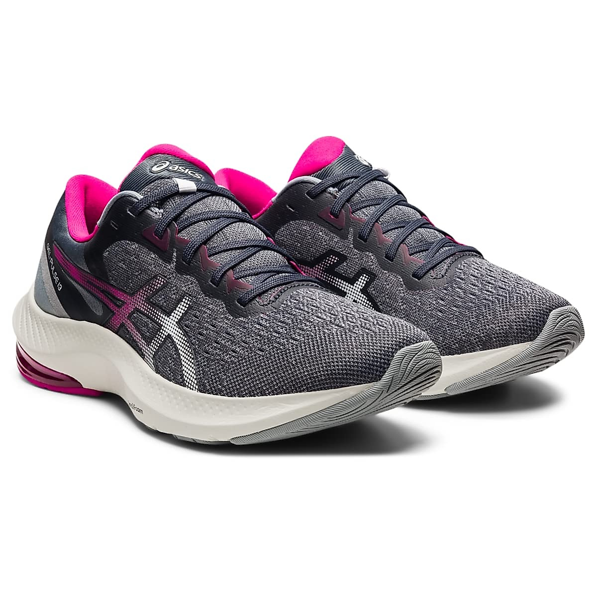 ASICS Women's Gel-Pulse 13 Running Shoes, 9, Carrier Grey/White