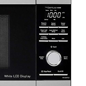 Panasonic NN-SD67LS 1100W with Genius Sensor Cook and Auto Defrost Countertop Microwave Oven, 1.3 cu ft, Stainless Steel