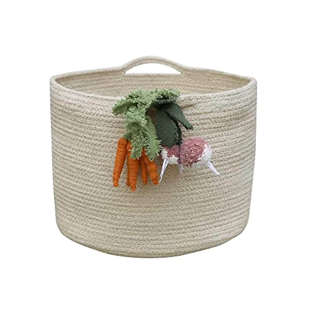 Lorena Canals |Basket Veggies. For Nurseries, Playrooms, Bedrooms. Handmade in 100% Cotton. Size: 9" x 1' x 1'
