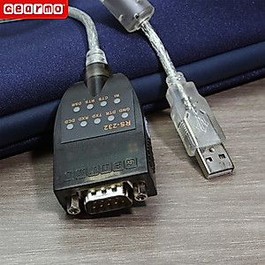 USB to RS-232 Serial Adapter w/LED Indicators Windows 11 Support