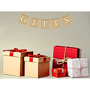 2pcs Bride to Be Banner, Gifts Banner, Rustic Burlap Garland for Bridal Shower, Bachelorette Party, Wedding Party Decorations