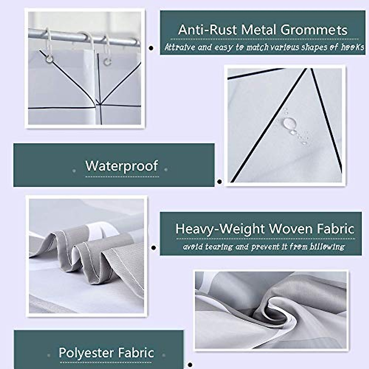 EARVO Spa Theme Shower Curtain, Bamboos Basalt Massage Stones Physical Therapy Enjoy Relaxing Time for Family Bathroom Decor Water-Repellent Cloth with Hooks, 72x72 inches LHEA784-72