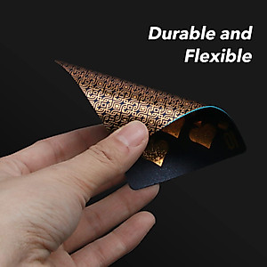 INTEGEAR 2 Decks of Playing Cards, Gold 3D Embossed Patterned Poker Cards Plastic PET Waterproof Playing Cards Luxury Magic Trick Game Tool Gift Reusable Party Decoration