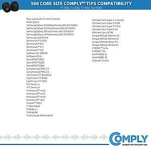 Comply T-500 Memory Foam Replacement Earbud Tips for KZ ZS10, ZSN, AS10, ZSX, Starfield, FH7, FIIO, MOONDROP and More Earphones (Small, 3 Pairs)