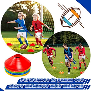 Meooeck 20 Player Flag Football Set Training Equipment Include Flag Football Jersey, Football, Belt, Flag, Cone