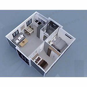 Heat Insulated Cheap 3 Bedroom Luxury 20ft Movable Foldable Expandable, Prefab Container House Foldable Villa