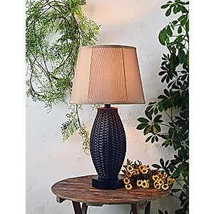 Kenroy Home 32203BRZ Sunset Outdoor Table Lamp with Bronze Finish, Casual Style, 29.25" Height, 16" Width, 16" Depth
