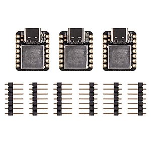 seeed studio Seeeduino XIAO Board Based on SAMD21Cortex M0+, 100% Compatible with Arduino IDE, Mounted breadboard Compatible USB Type-C (3pcs)