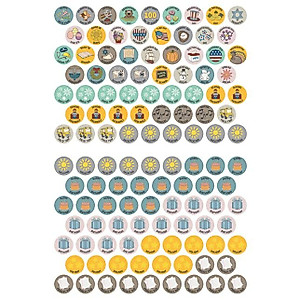 Really Good Stuff Boho Monthly Calendar Pages and Stickers 2023-2024 Double Sided