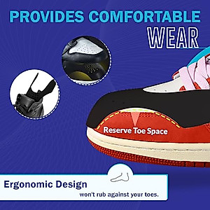 2 Pairs Crease Protectors for Air Force 1 Shoes, Jordan 1, Dunk Low – Sneaker Crease Guard, Anti Crease for Men (US Size 8-12, Black + White)