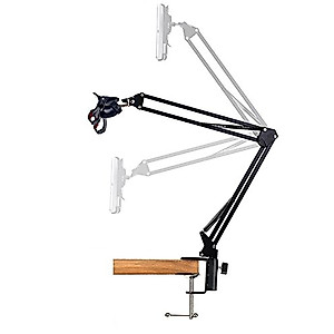 Acetaken 33'' Articulating Arm Phone Mount Stand for Baking Crafting Demo Videos / Live Streaming (Compatible with 4-6.5'' Screen Smartphone)