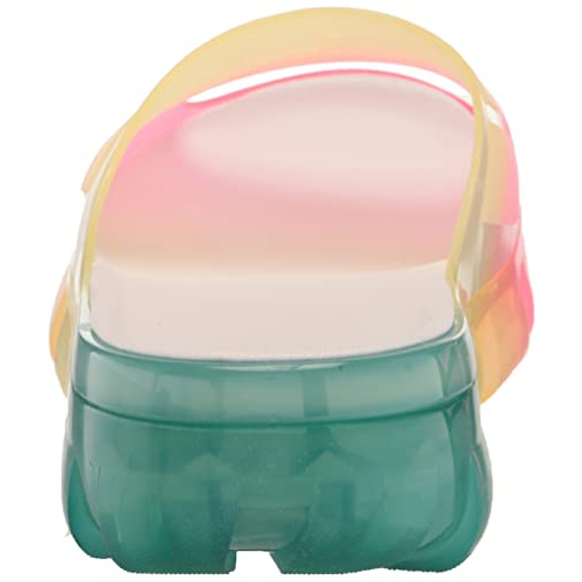 UGG Women's JELLA Clear Watercolors Slide Sandal, Rainbow Blend, 10