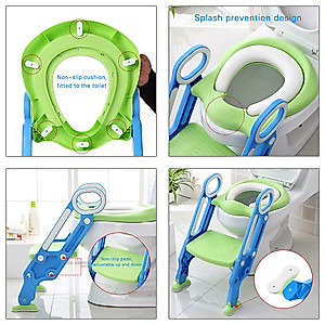Potty Training Seat for Boys and Girls with Sturdy Non-Slip Step Stool Ladder Portable Toddler Potty Seat Perfect for Potty Training