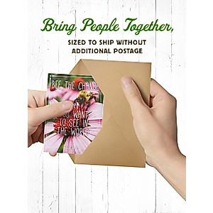 American Meadows Wildflower Seed Packets ''Bee The Change'' Party Favors (Pack of 20) - Pollinator Wildflower Seed Mix to Attract Hummingbirds, Bees, and Butterflies, Party Favor for Any Occasion