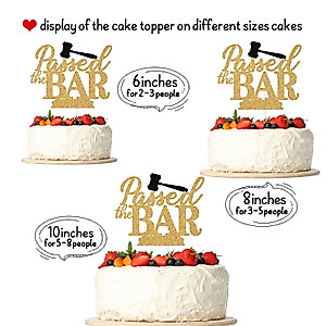 Jenrtvis Passed the Bar Cake Topper, Future Lawyer, Congrats Lawyer Cake Decorations, Lawyer Graduation Decorations, Law School Graduation Party Decorations, Congrats Grad Gold Glitter