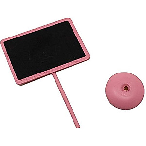 10pcs Mini Blackboard Mini Wooden Wedding Blackboard Chalkboard Place Cards Message Board Label Table with Stand Base - Pink