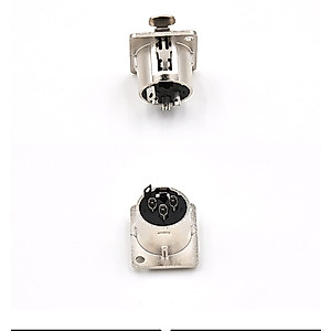 GDQLCNXB XLR Female Jack 3 Pin Panel Mount Jacks, XLR Female Socket Audio Speaker Microphone Connector 4Pcs,Silver Metal Housing