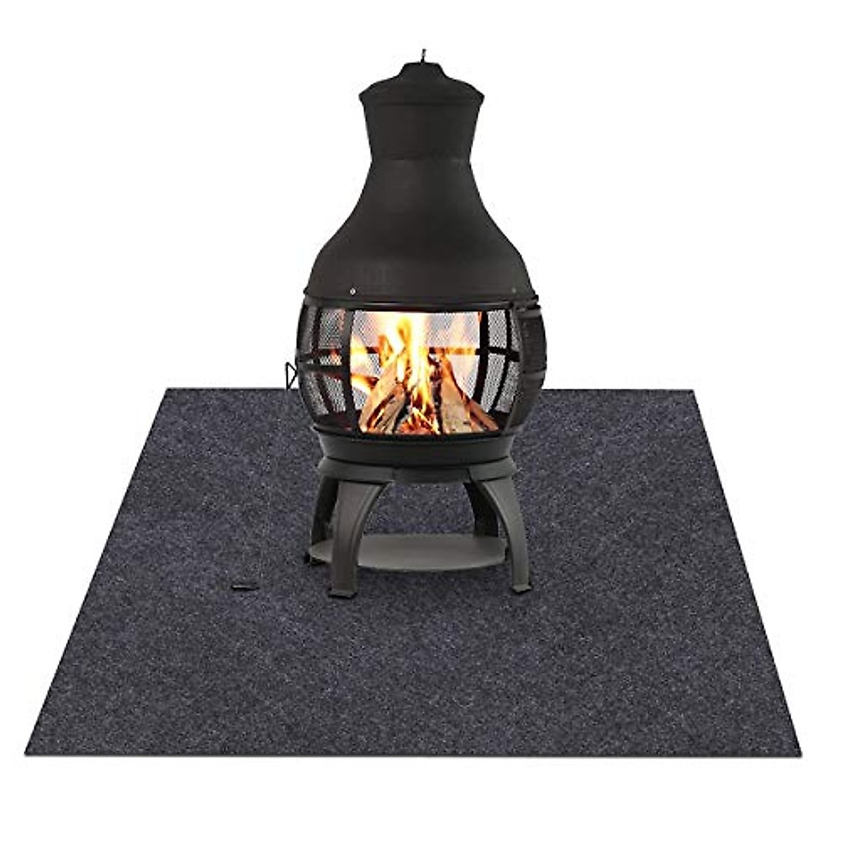 Fire Pit Mat—Gas grill mat,Retardant，Heat Resistant，Ember Mat，Electric Smoker Mat，Under the stove， Protect your deck, terrace, lawn or campground from embers，Reusable，Waterproof backing (36" x 36")